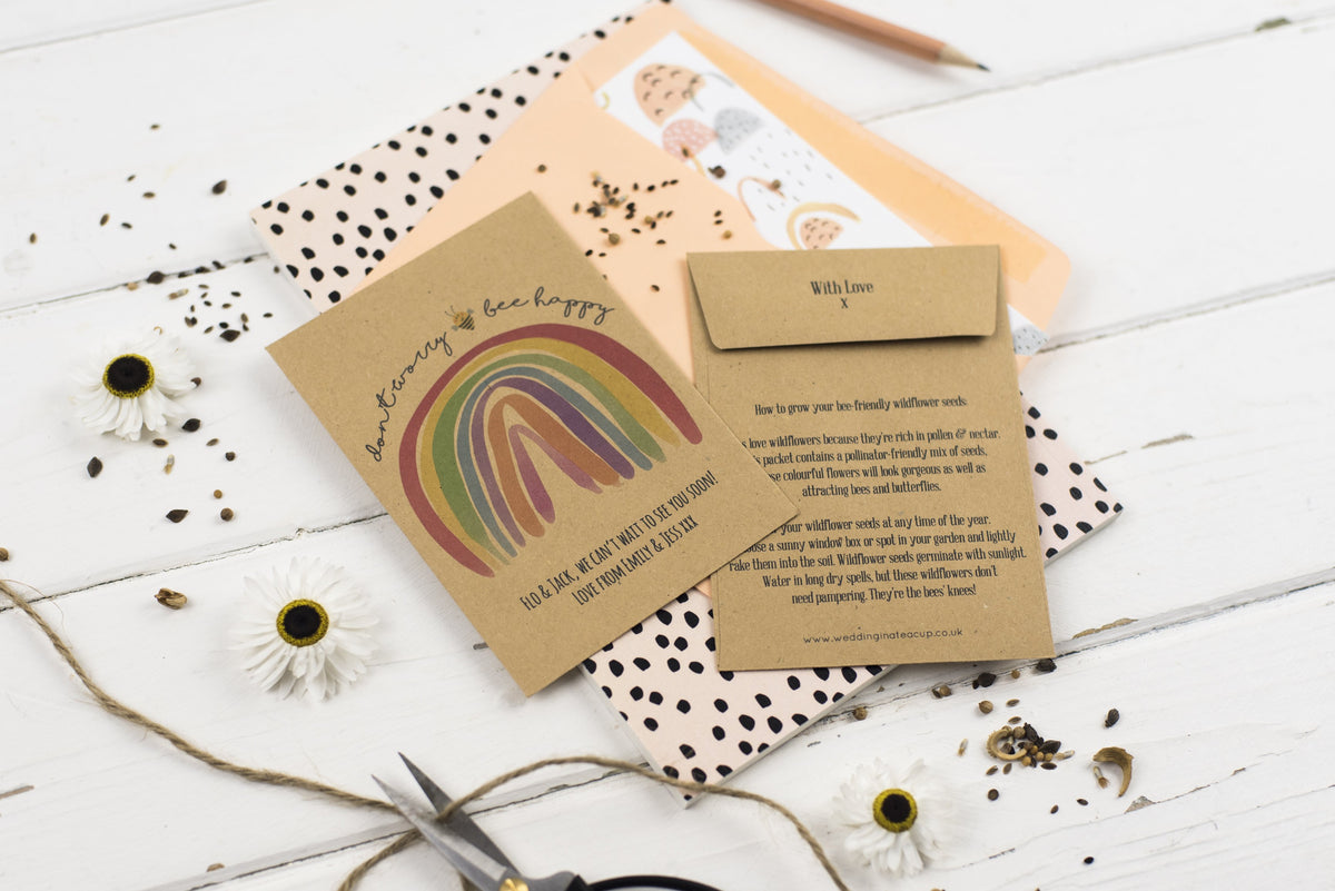 Bee Happy Personalised Wildflower Seed Packet – The Paper Wild